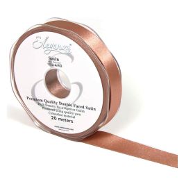 Eleganza Satin Double Faced Deep Rose Gold - 15mm x 20m
