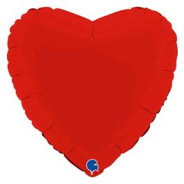 18" Grabo Heart Matte Red Foil