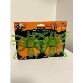 Set of 2 Green Neon Spiders